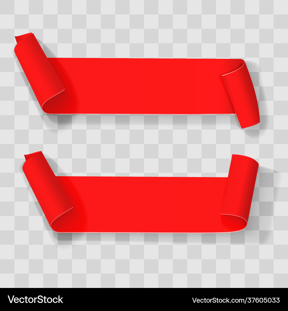 Decorative ribbon banner isolated on white Vector Image
