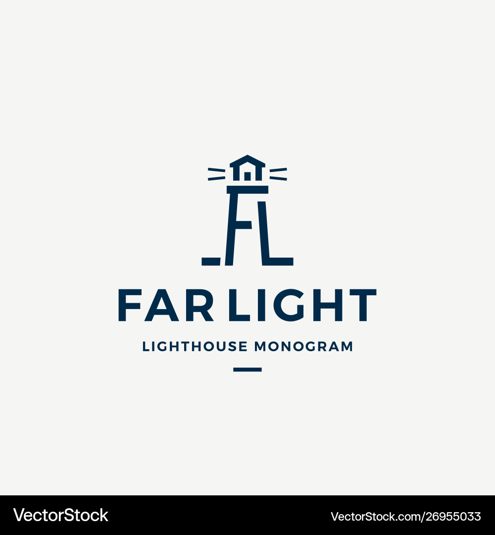 Far light abstract sign symbol or logo Royalty Free Vector