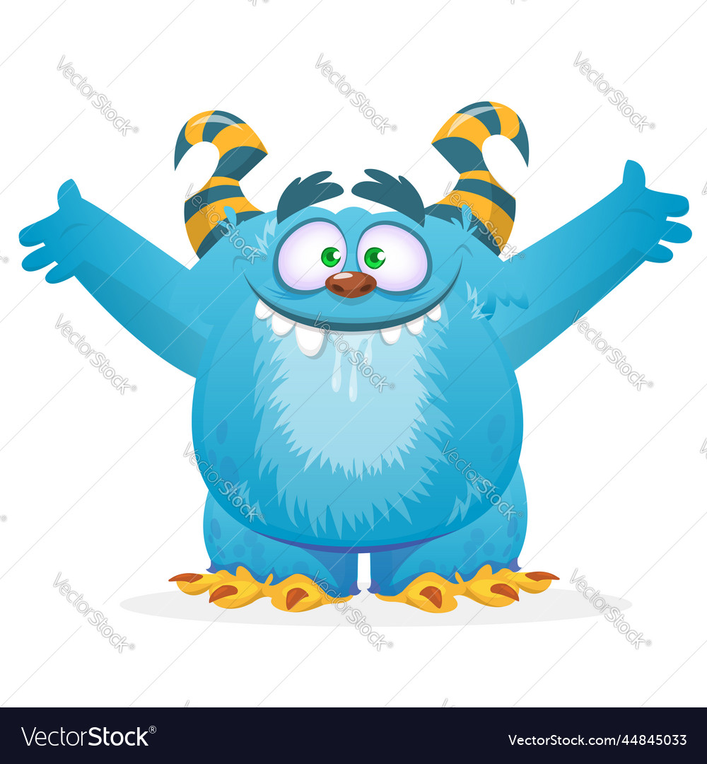 Funny cartoon monster halloween Royalty Free Vector Image