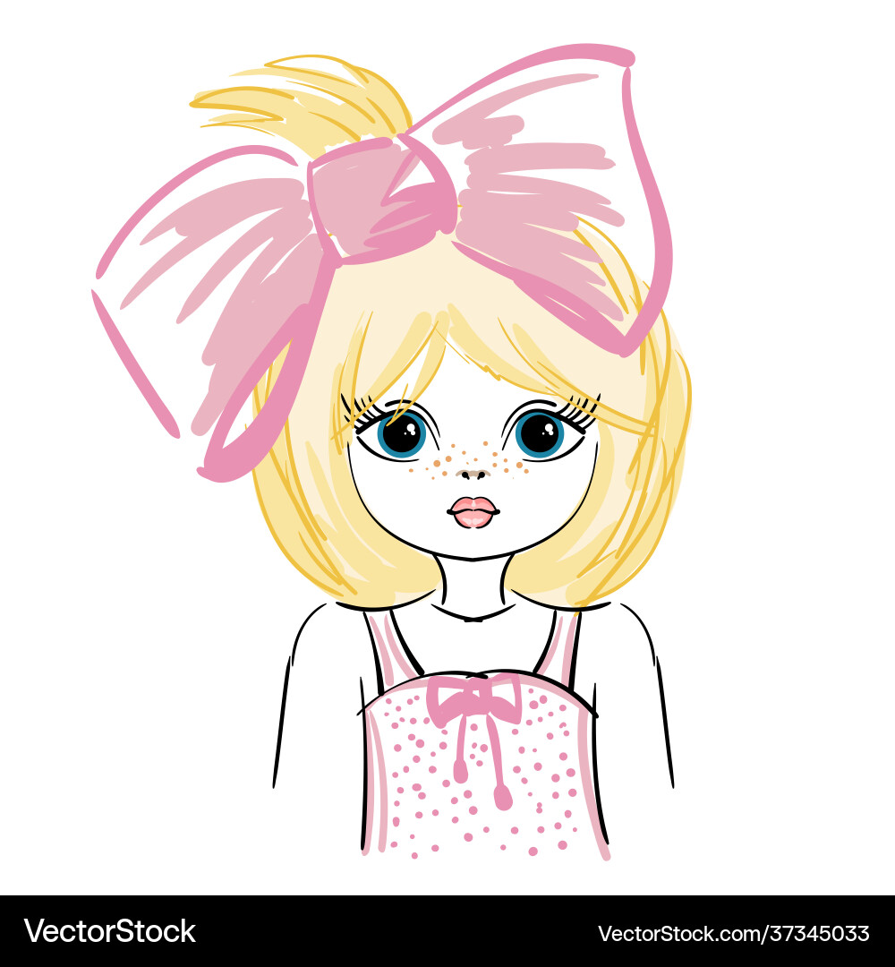 Little girl Royalty Free Vector Image - VectorStock