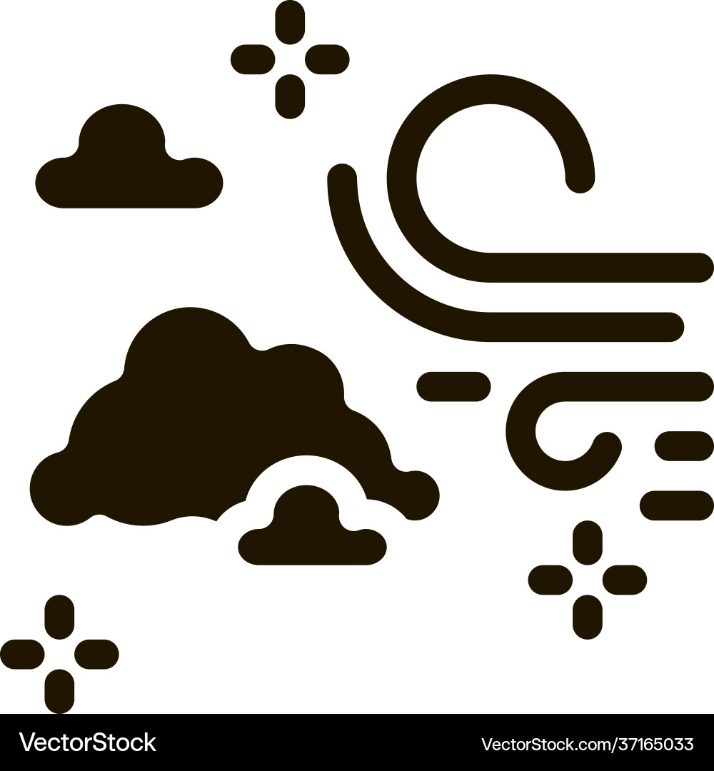 Odor fresh air icon glyph Royalty Free Vector Image