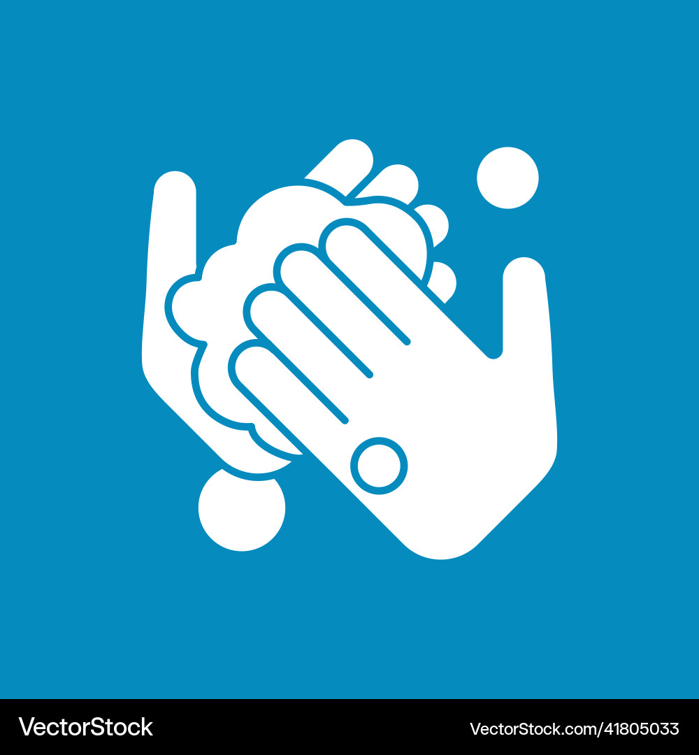 Palm washing glyph icon Royalty Free Vector Image