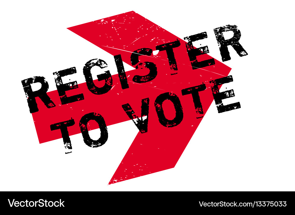 Register to vote rubber stamp Royalty Free Vector Image