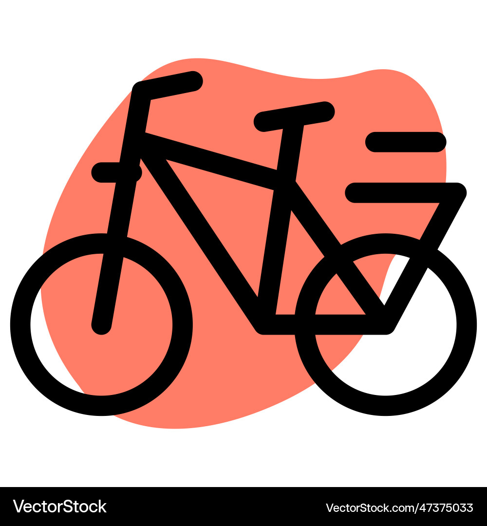 Single gear tracking bike with rear rack Vector Image