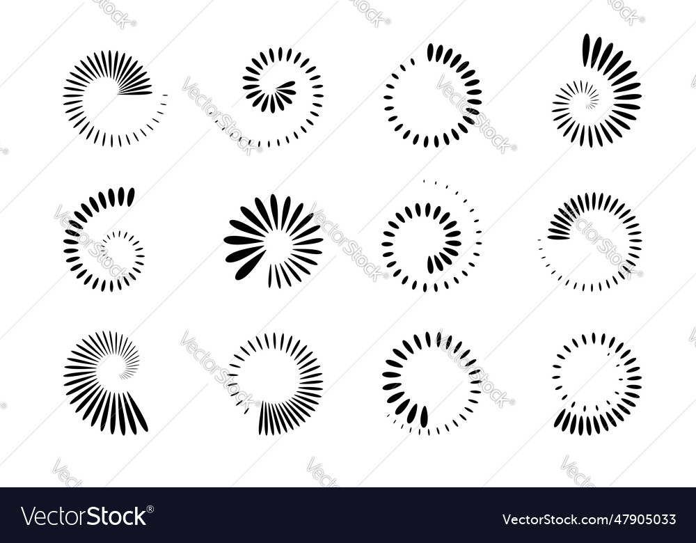 Spiral design elements Royalty Free Vector Image