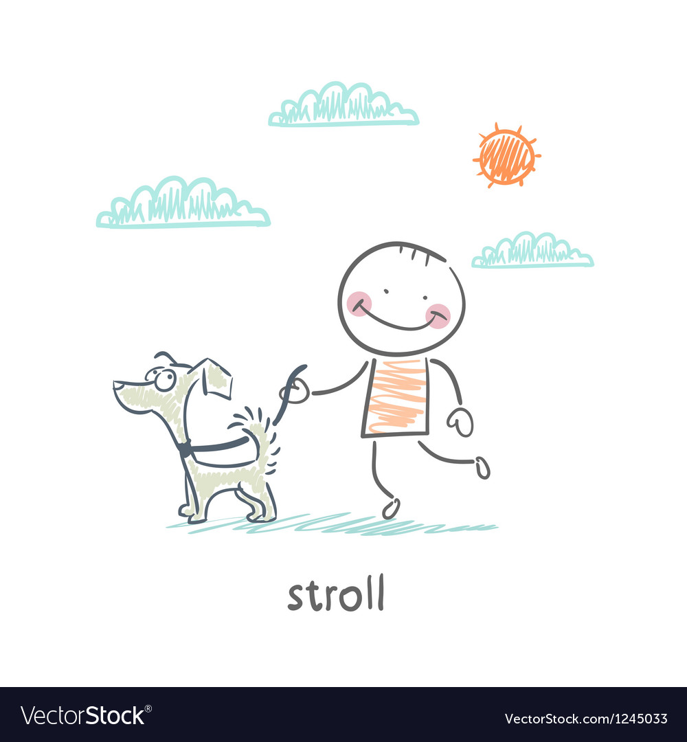 Stroll Royalty Free Vector Image - VectorStock