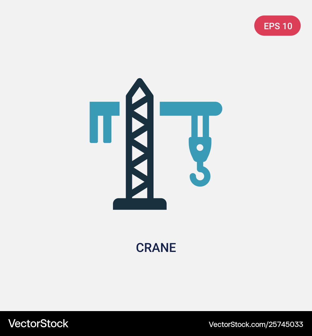 Two color crane icon from industry concept Vector Image