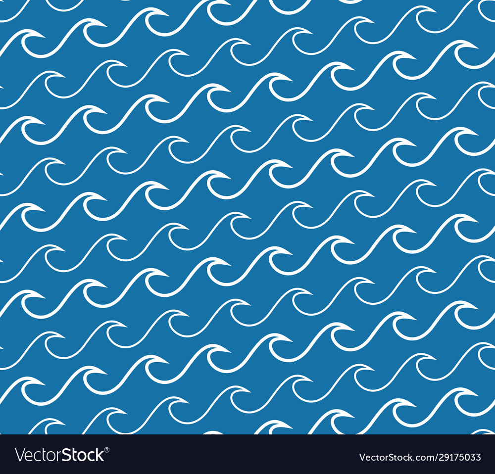 Wave lines seamless pattern Royalty Free Vector Image