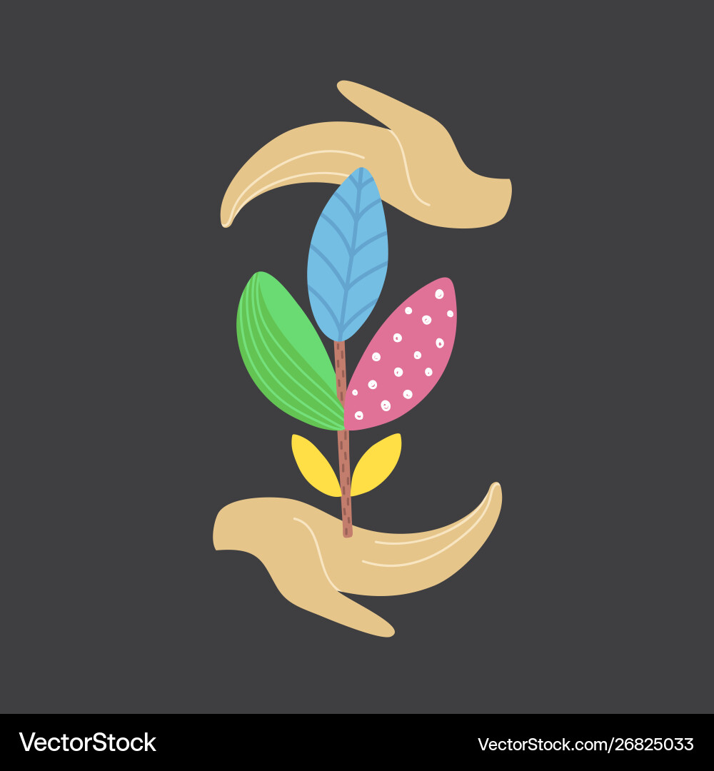 World environment day concept human hands holding Vector Image