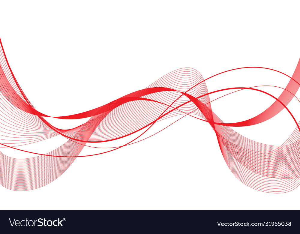 Abstract red line wave curve on white Royalty Free Vector Abstract red line wave curve on white Royalty Free Vector