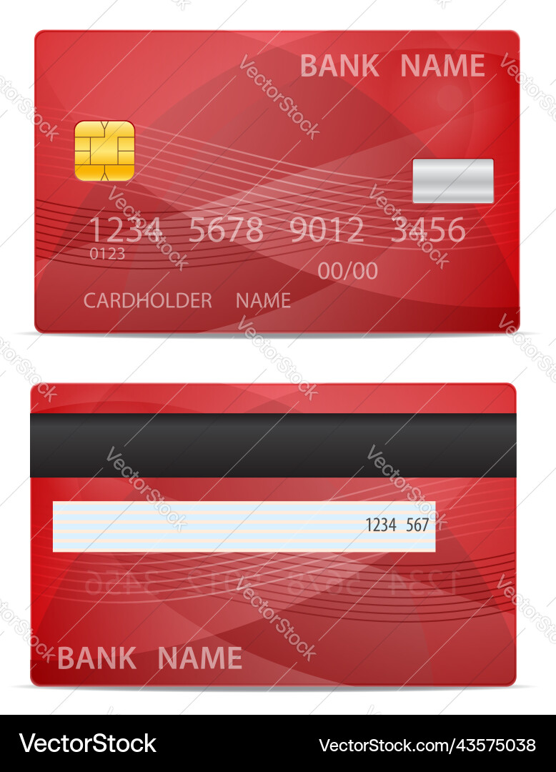 Bank plastic card stock Royalty Free Vector Image