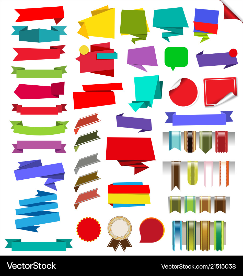Collection labels stickers banners and tags Vector Image