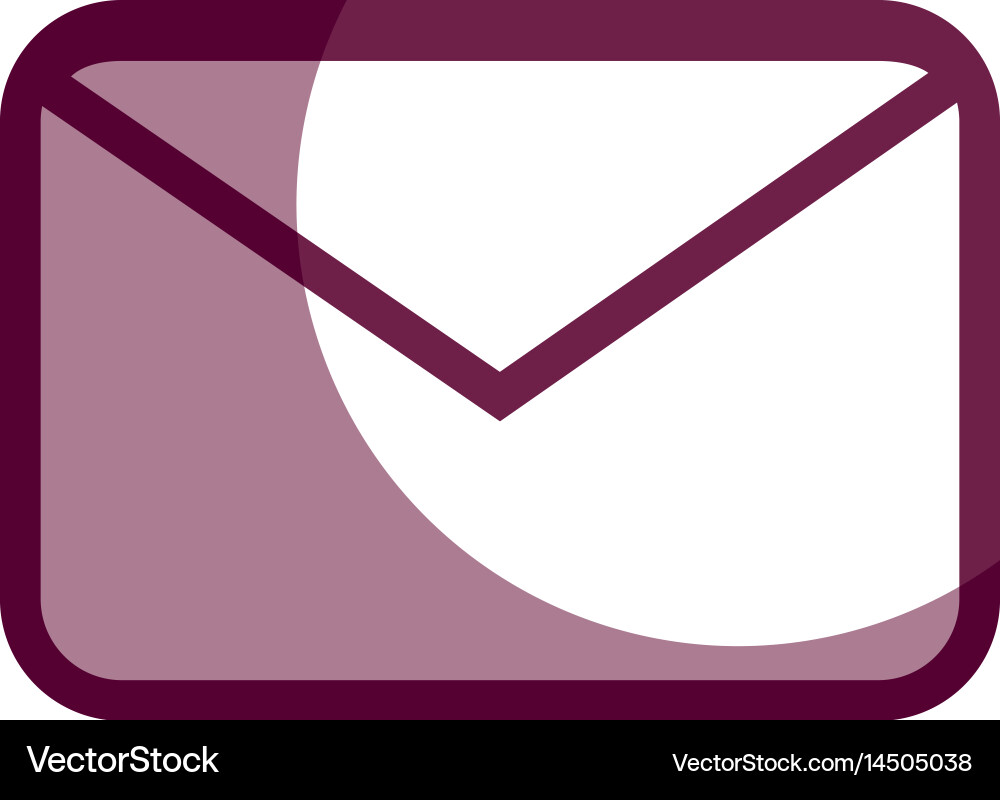 Contour letter message to communication concept Vector Image