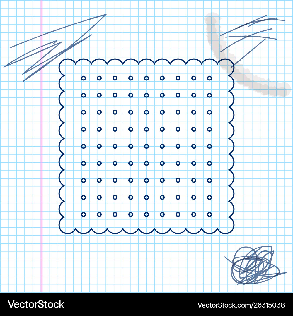 Cookie line sketch icon isolated on white Vector Image