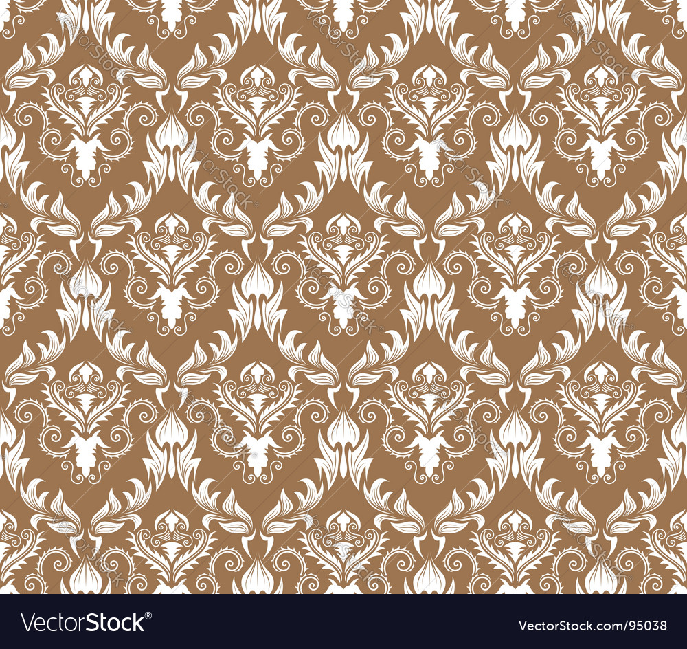 Damask pattern Royalty Free Vector Image - VectorStock