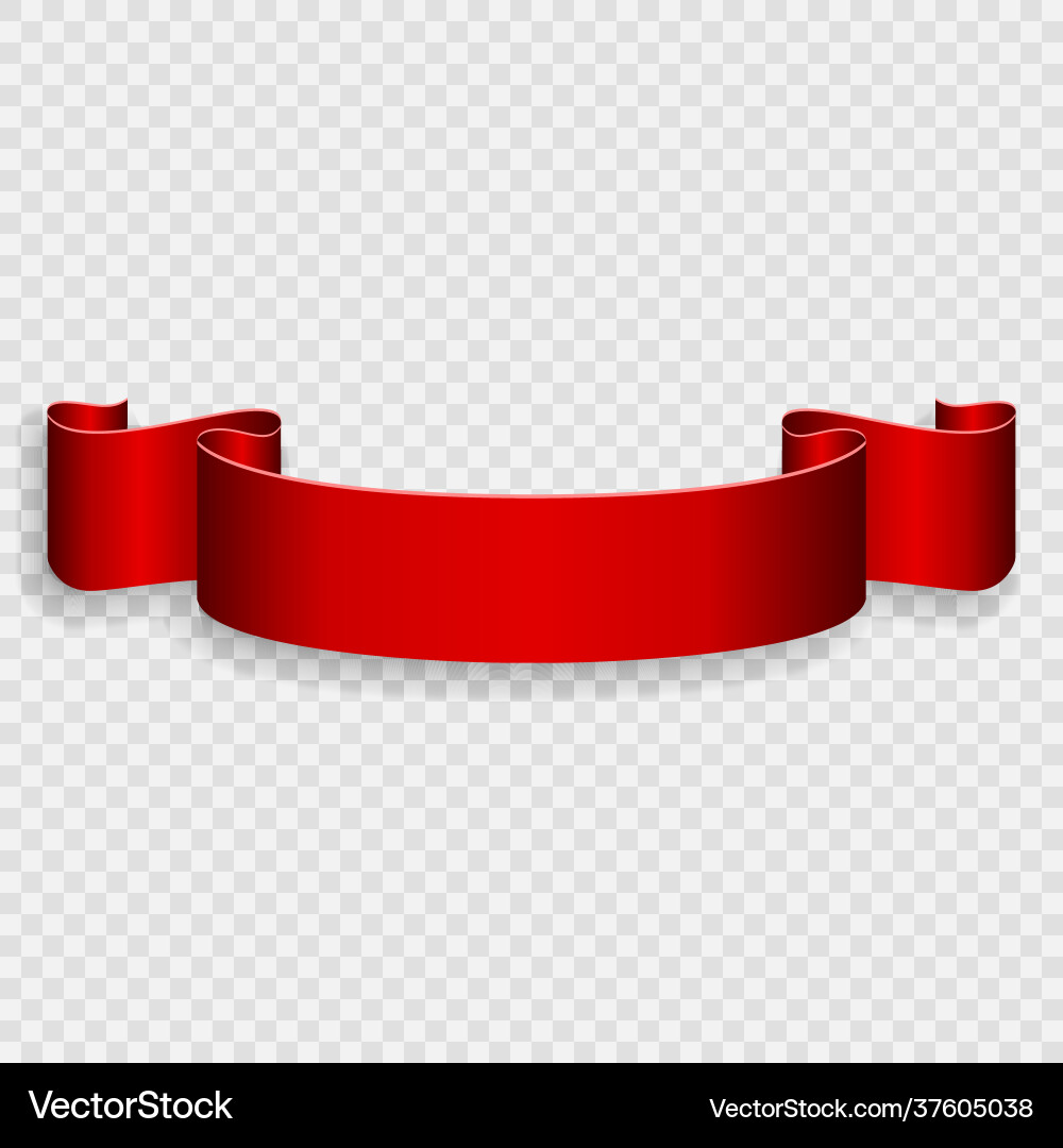 Decorative ribbon banner isolated on white Vector Image