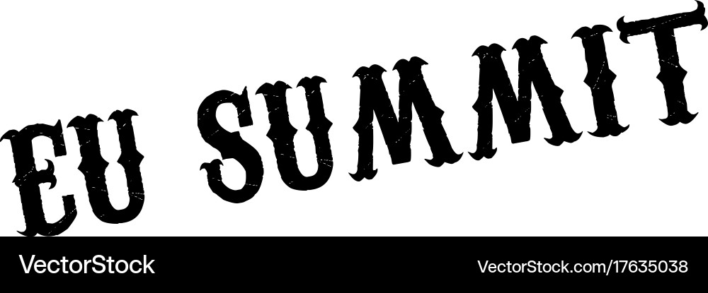 Eu summit rubber stamp Royalty Free Vector Image