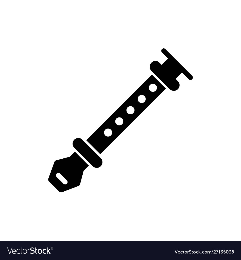 Flute solid icon Royalty Free Vector Image - VectorStock