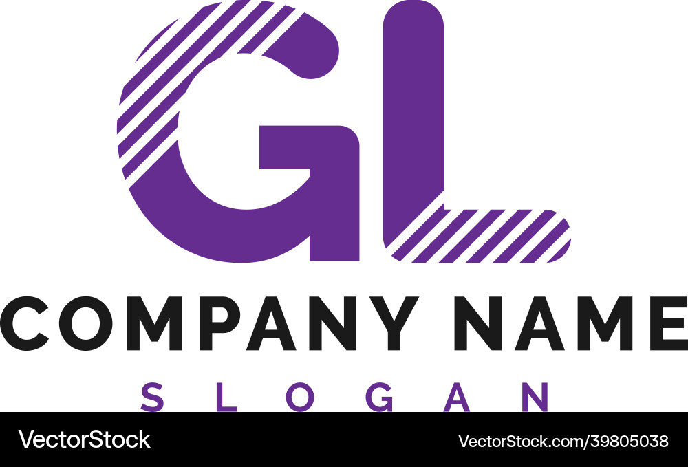 Gl letter logo design letter logo Royalty Free Vector Image