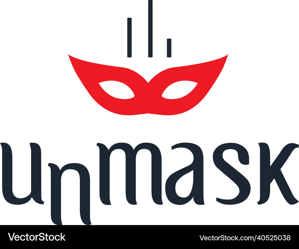 Unmask concept design Royalty Free Vector Image
