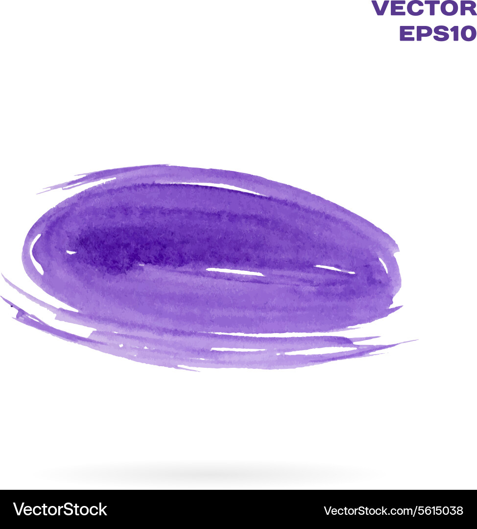 Violet watercolor hand painted shape design Vector Image