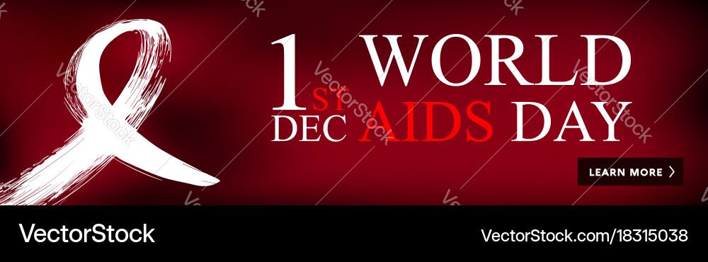 World aids day 1st december Royalty Free Vector Image