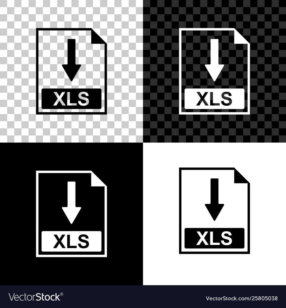 Xls file document icon download button icon Vector Image Xls file document icon download button icon Vector Image