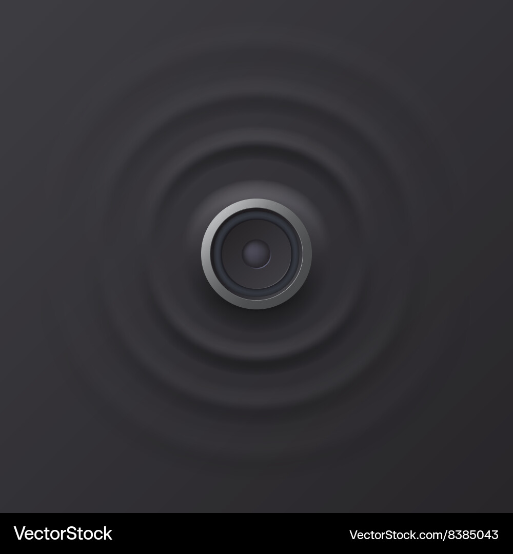 Audio speaker with sound waves eps 10 Royalty Free Vector