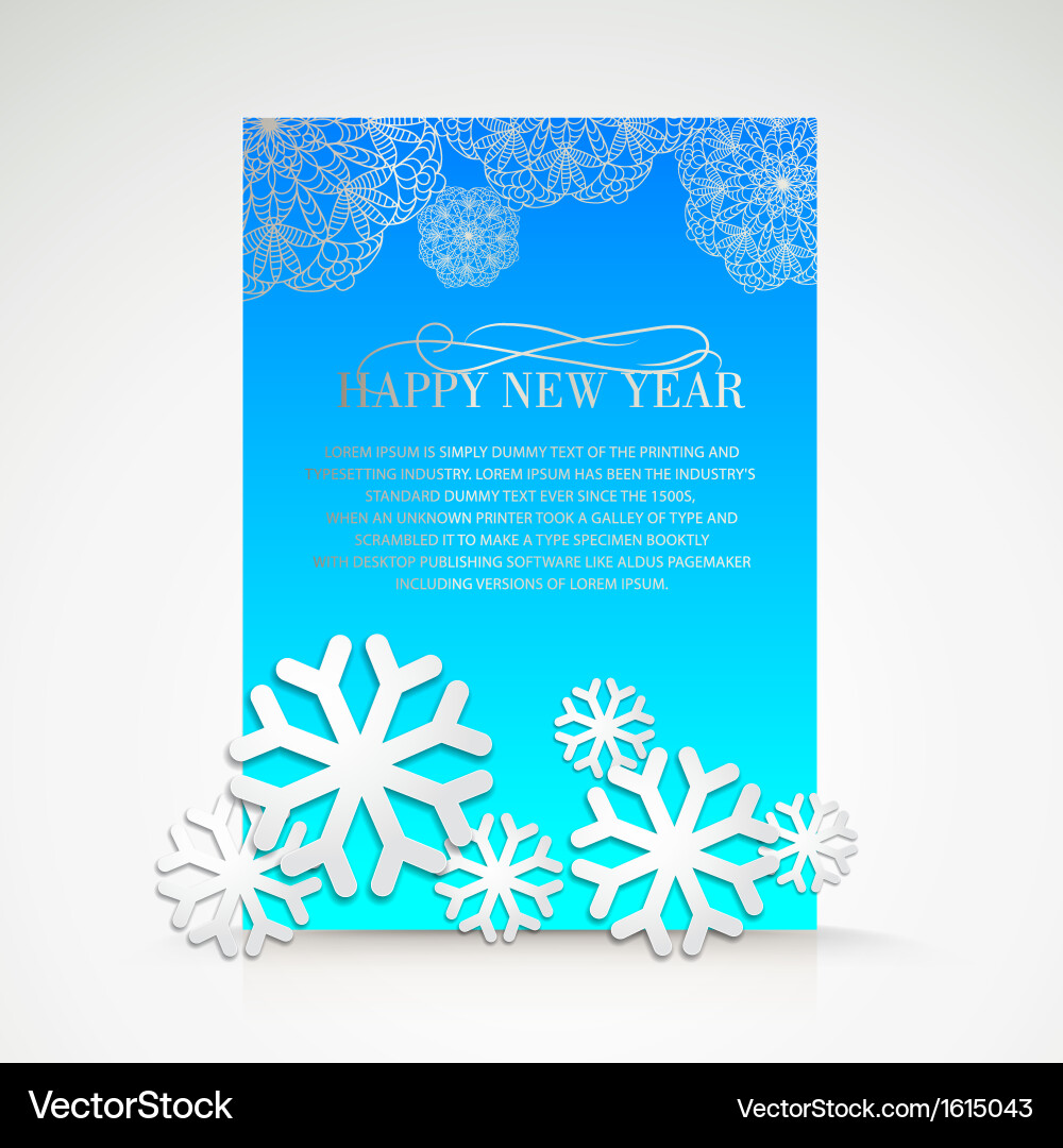Background with snowflakes and place for text Vector Image