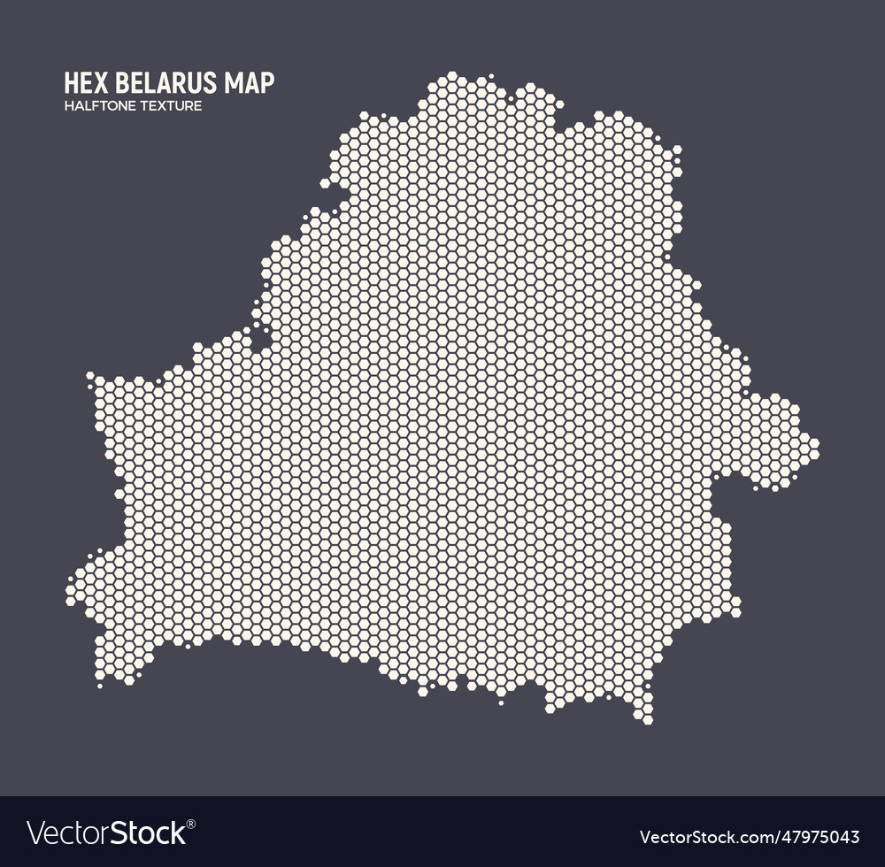 Belarus map hexagonal halftone texture Royalty Free Vector Belarus map hexagonal halftone texture Royalty Free Vector