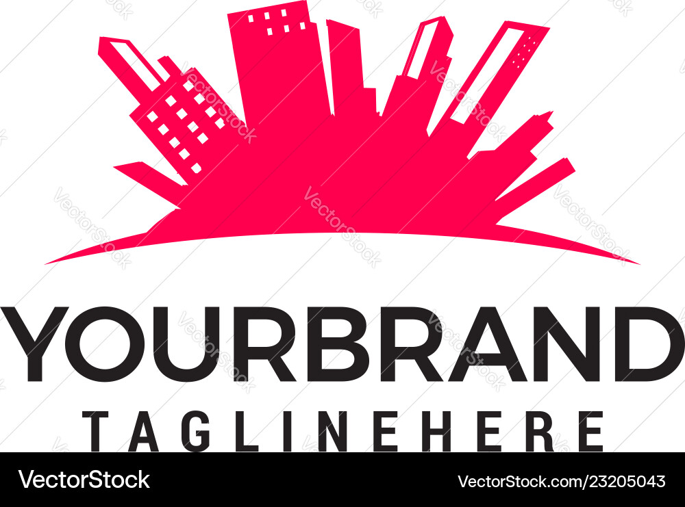 City urban logo concept Royalty Free Vector Image