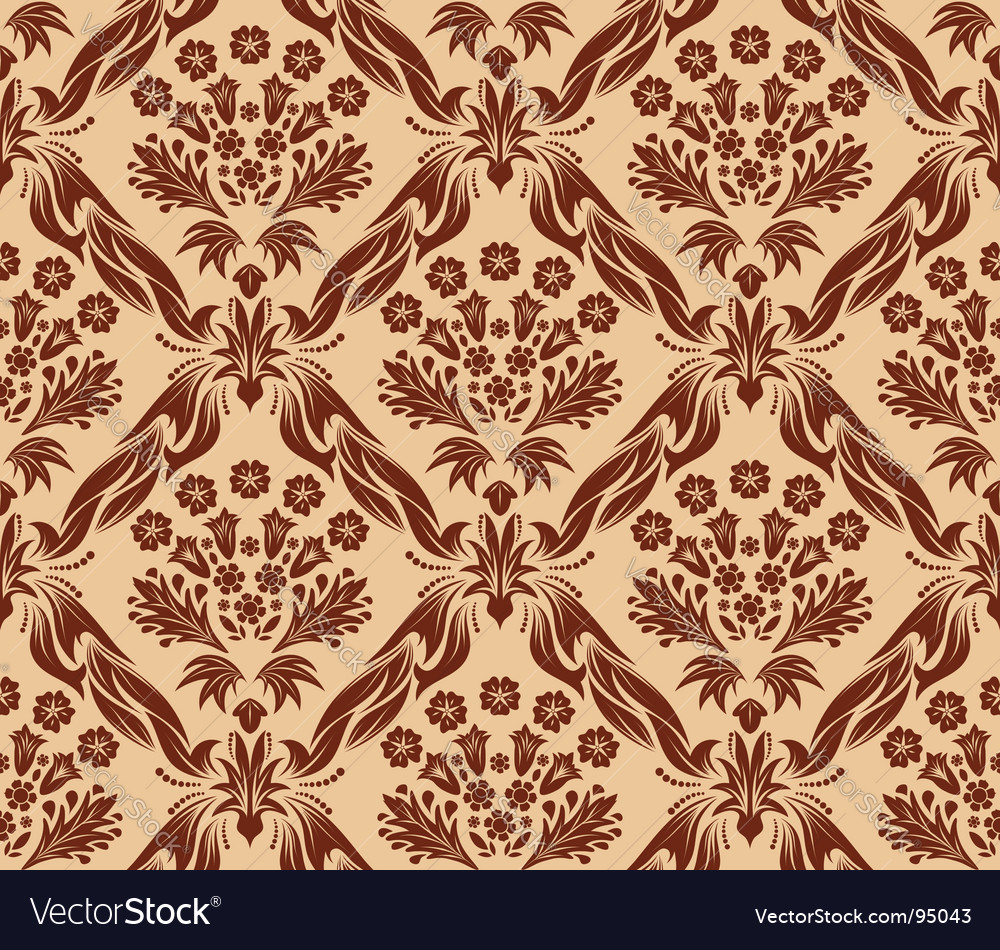Damask pattern Royalty Free Vector Image - VectorStock