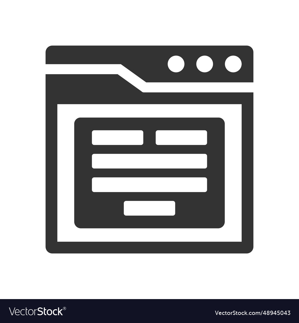 Form Submit Interface Icon Royalty Free Vector Image