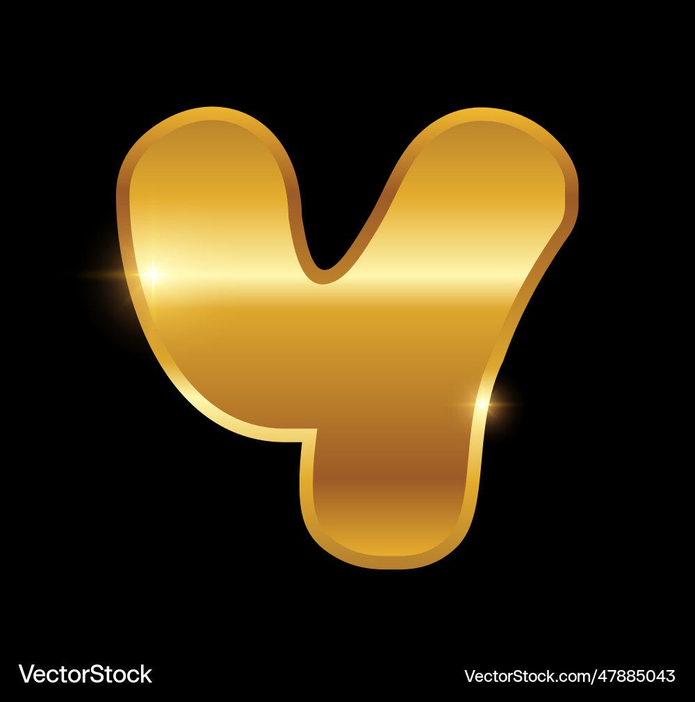 Golden letter y monogram logo Royalty Free Vector Image