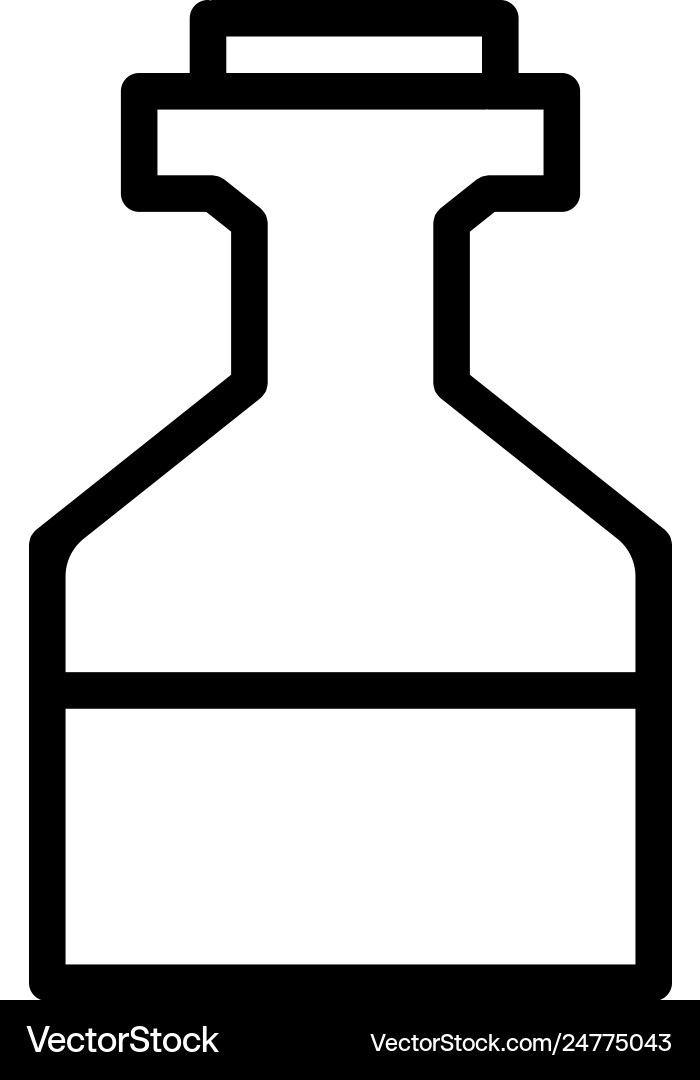 Icon outline bottle isolated on white background Vector Image