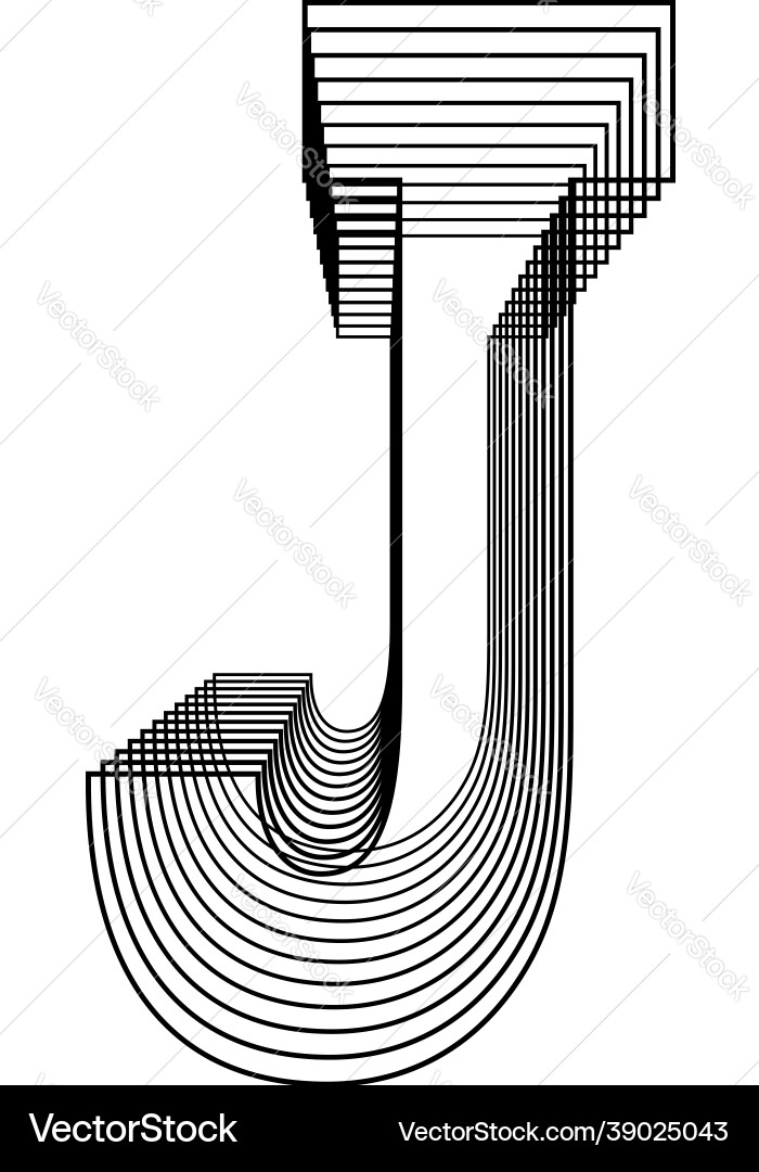 Letter j line logo icon design Royalty Free Vector Image