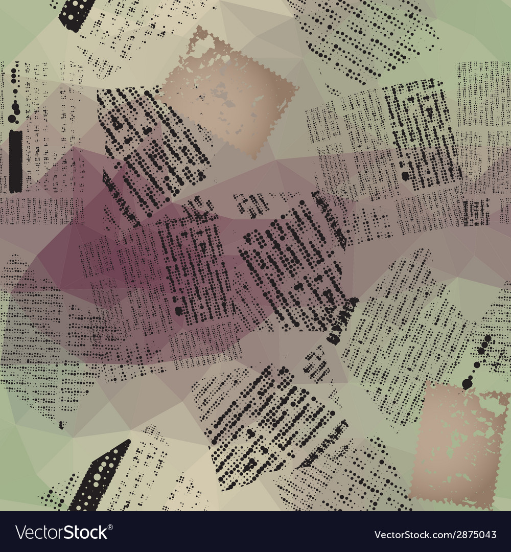 Newspaper patch pattern Royalty Free Vector Image