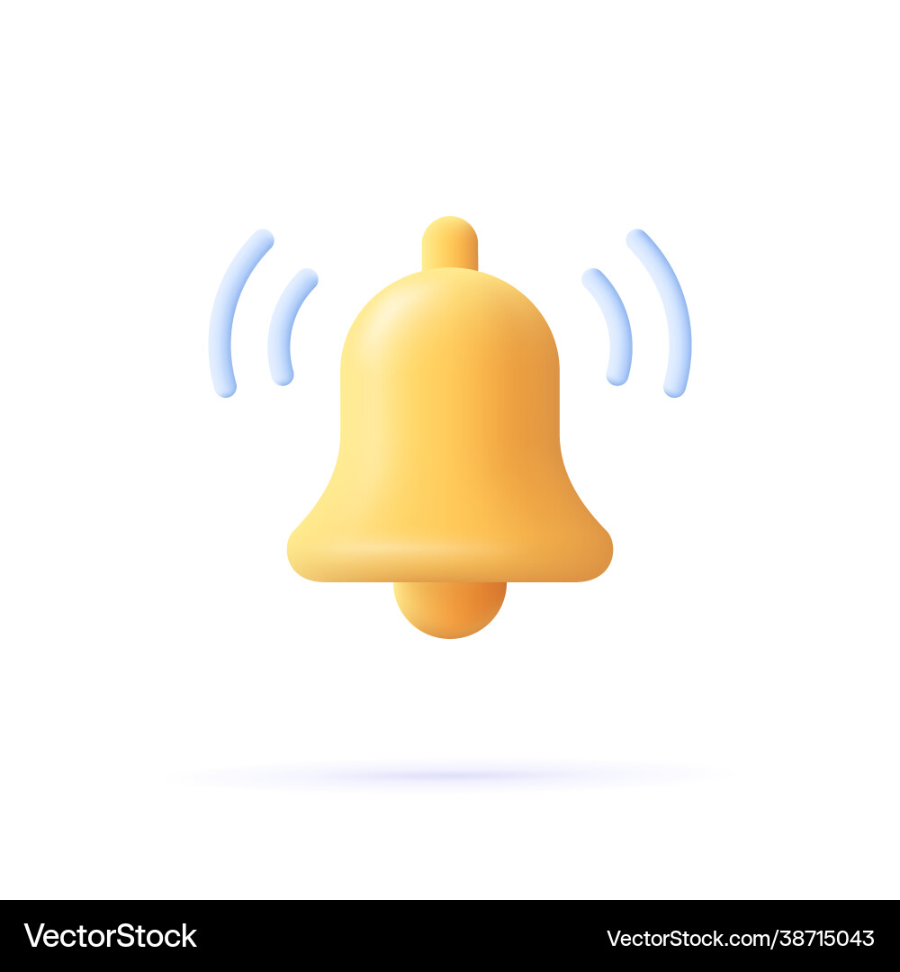 Notification message bell icon alert and alarm Vector Image
