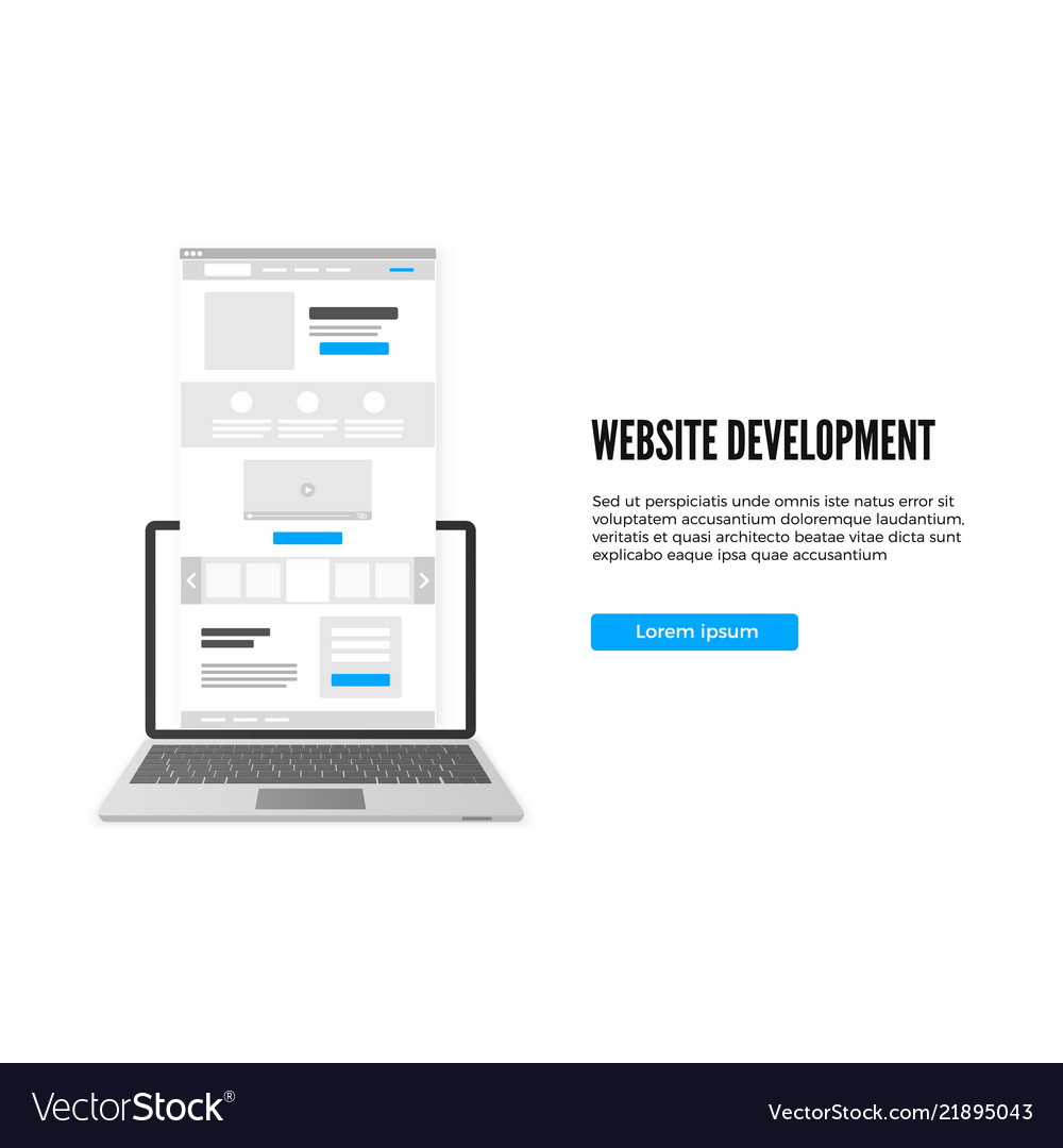 Website development concept landing page business Vector Image
