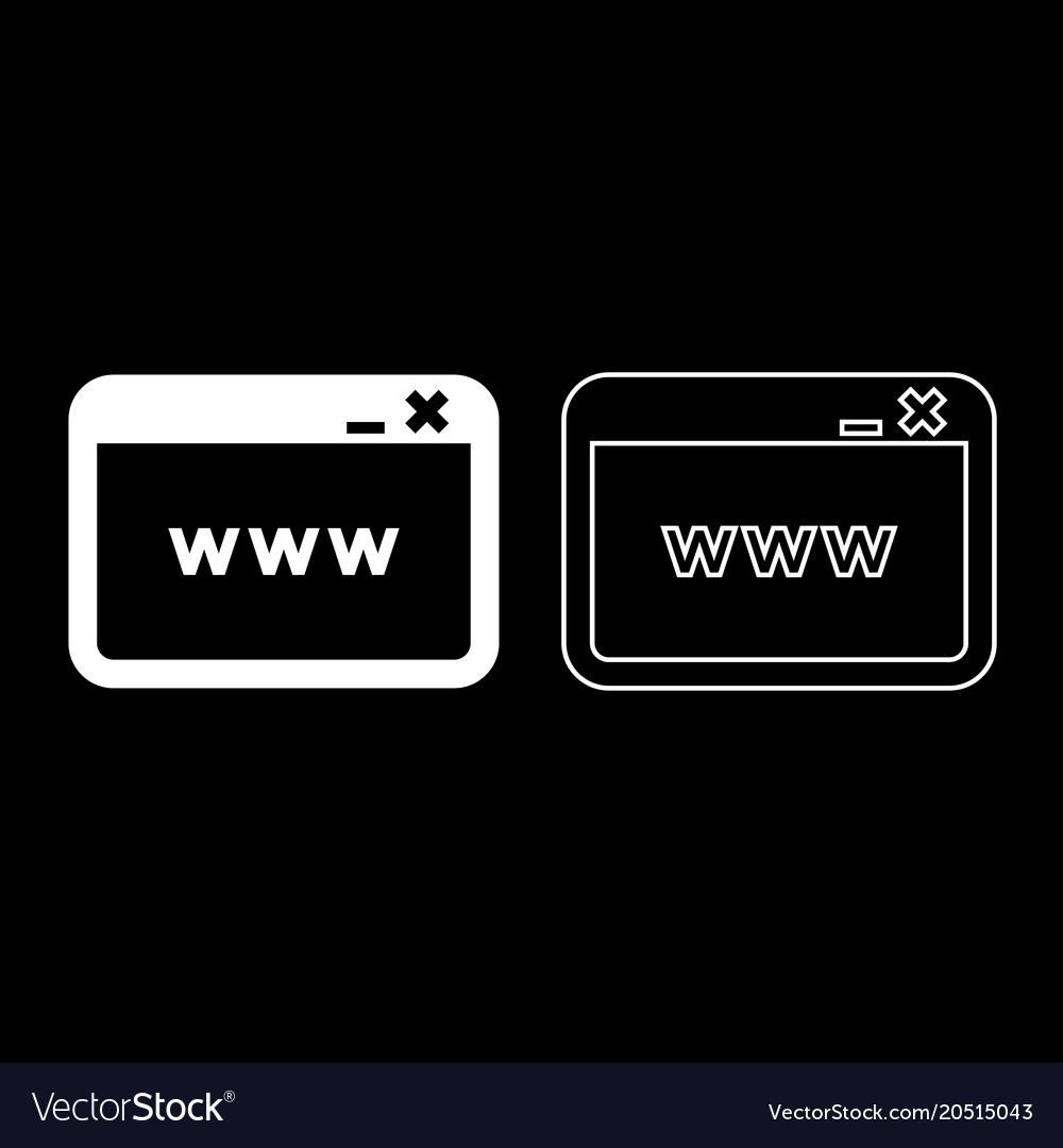 Window browser internet or web page icon set Vector Image