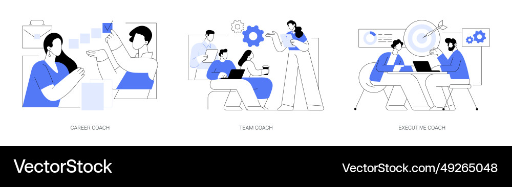Business coaching isolated cartoon Royalty Free Vector Image
