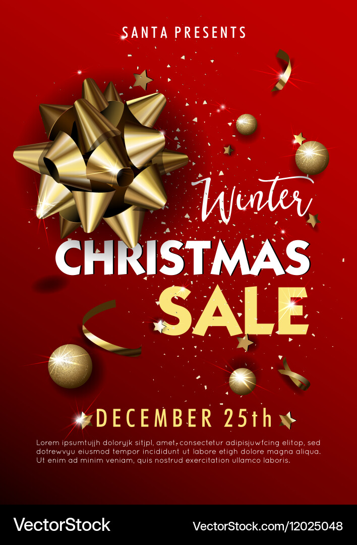 Christmas sale background Royalty Free Vector Image