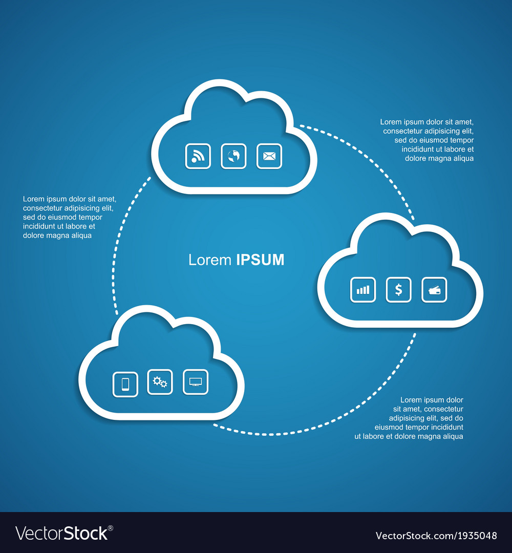 Clouds infographic 2 Royalty Free Vector Image