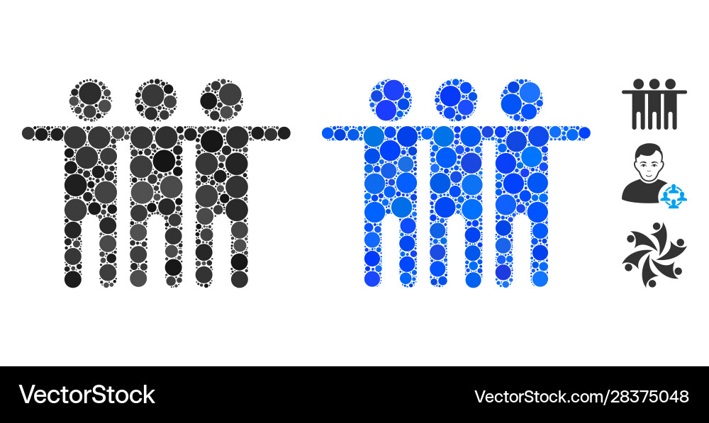 Friendship mosaic icon circle dots Royalty Free Vector Image
