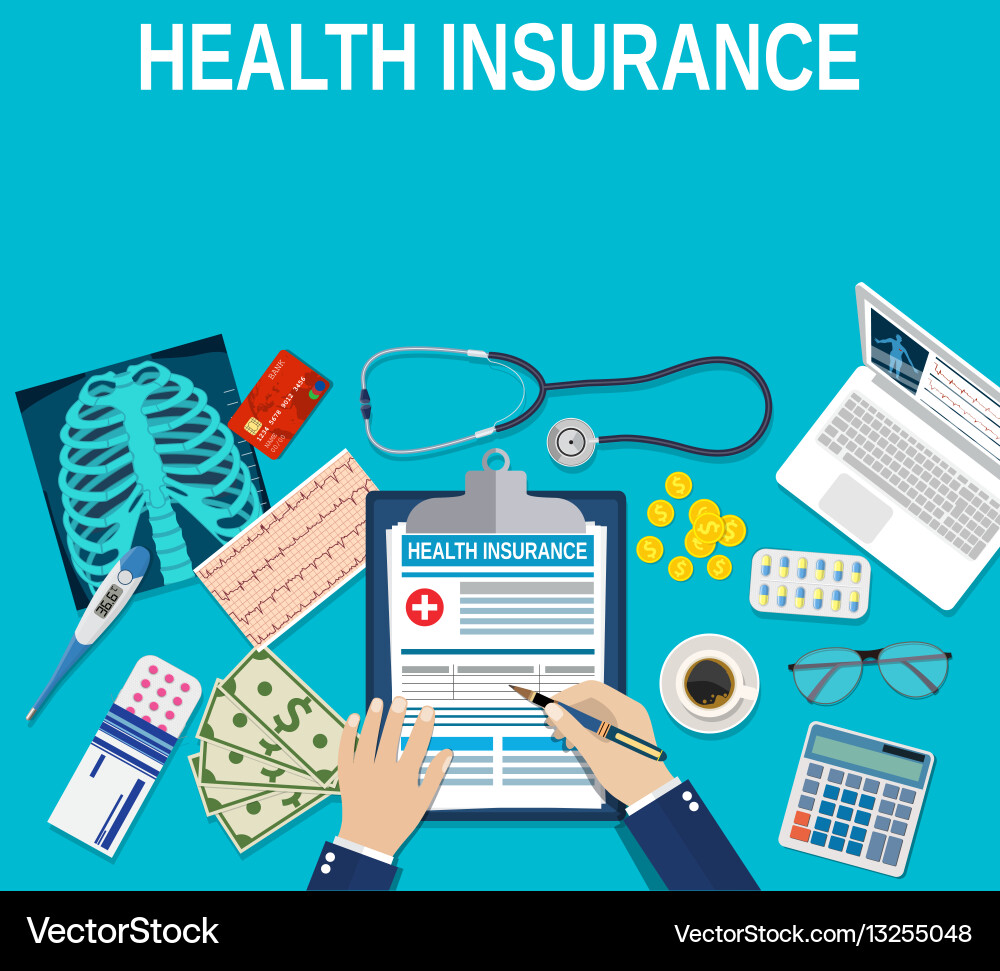 Health insurance concept Royalty Free Vector Image