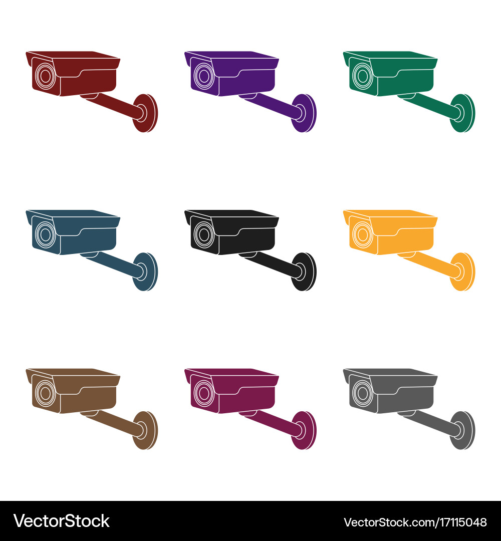 Hidden camera icon in black style isolated Vector Image