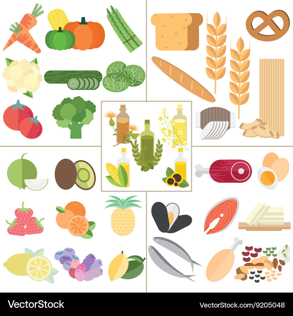 Nutrition healthy food Royalty Free Vector Image