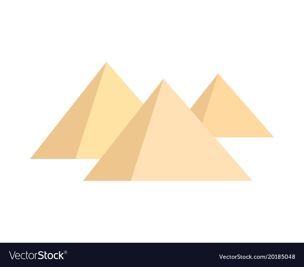 Pyramids on white background Royalty Free Vector Image
