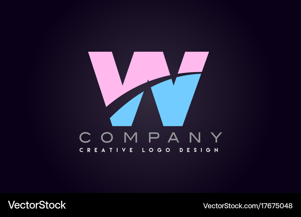Vv w alphabet letter join joined logo Royalty Free Vector