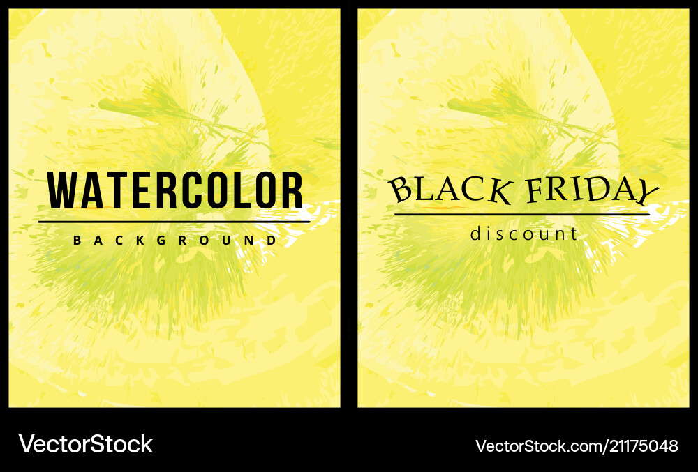 Watercolor background set with place for text Vector Image